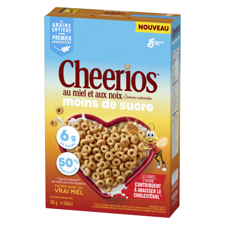 Cheerios au miel et aux noix Saveurs naturelles moins de sucre ...